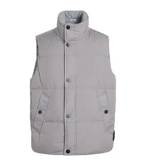 Stone Island Down-fill Crinkle Reps Ny Gilet - Grey