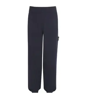 Stone Island Virgin Wool-blend Compass Sweatpants