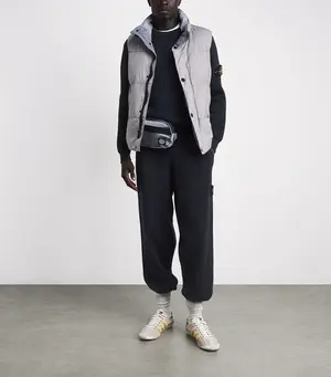 Stone Island Virgin Wool-blend Compass Sweatpants