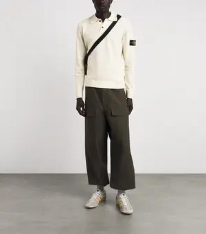 Stone Island Virgin Wool Polo Sweater