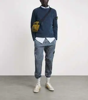 Stone Island Cotton Mélange Sweater - Blue