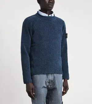 Stone Island Cotton Mélange Sweater - Blue