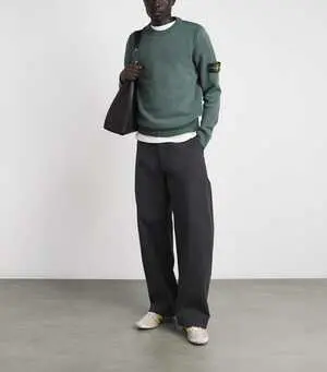 Stone Island Virgin Wool-blend Compass Sweater