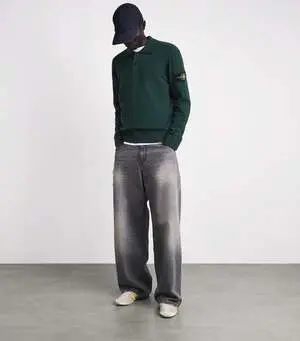 Stone Island Wool Compass Polo Sweater