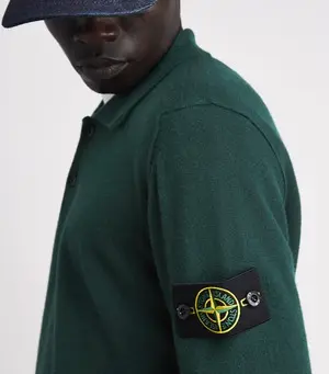 Stone Island Wool Compass Polo Sweater