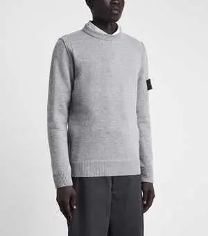 Stone Island Virgin Wool-blend Compass Sweater