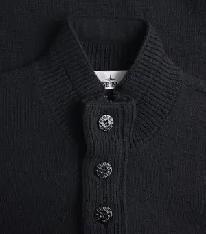 Stone Island Wool-blend Button-up Sweater
