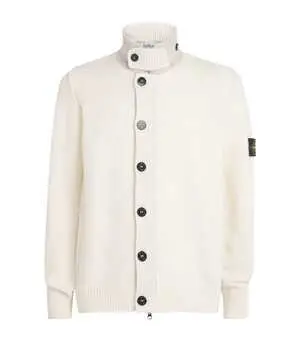 Stone Island Lambswool Stand-collar Cardigan