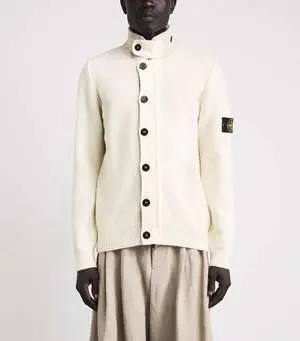 Stone Island Lambswool Stand-collar Cardigan