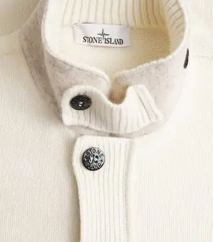 Stone Island Lambswool Stand-collar Cardigan