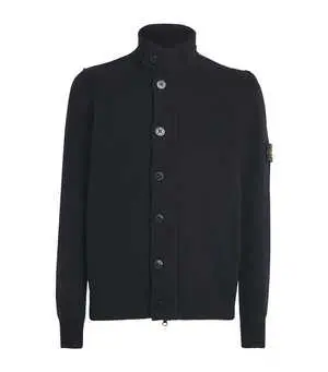 Stone Island Lambswool Stand-collar Cardigan