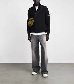 Stone Island Lambswool Stand-collar Cardigan