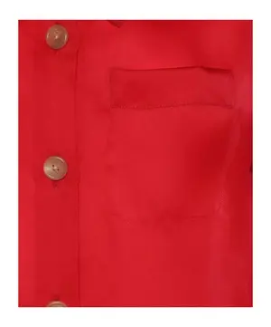 Khaite Keefe Silk Organza Shirt - Red