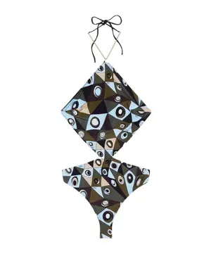 Emilio Pucci Geometric Cut-out Trikini