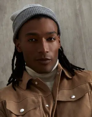 Brunello Cucinelli Contrast-trimmed Knitted Beanie