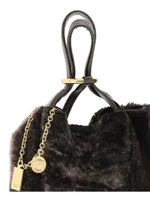 Chloé Shearling Spin Tote Bag