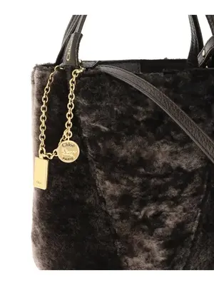 Chloé Shearling Spin Tote Bag