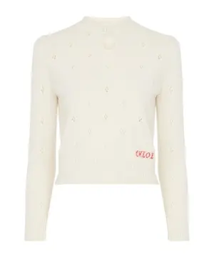 Chloé Logo Embroidered Knitted Jumper