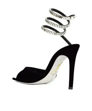 Rene Caovilla Spark Velvet Sandals