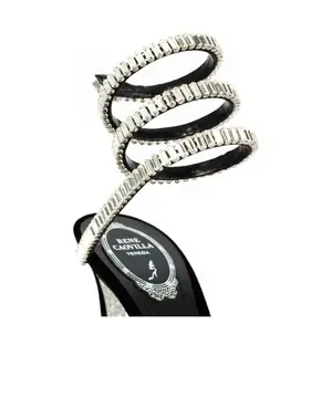 Rene Caovilla Spark Velvet Sandals