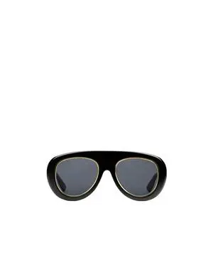 Gucci Logo Lettering Round Frame Sunglasses - Green
