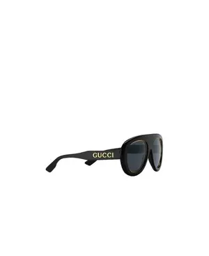 Gucci Logo Lettering Round Frame Sunglasses