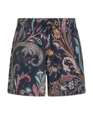 Etro Paisley-printed Swim Shorts - Black
