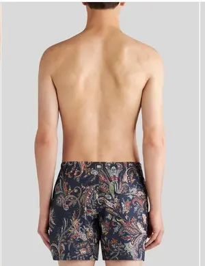 Etro Paisley-printed Swim Shorts - Black