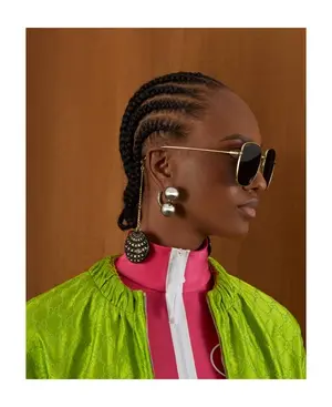 Gucci Square Frame Sunglasses With Disco Charm Detailing