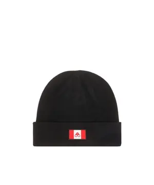 Moose Knuckles Logo Patch Woolen Cap - Black