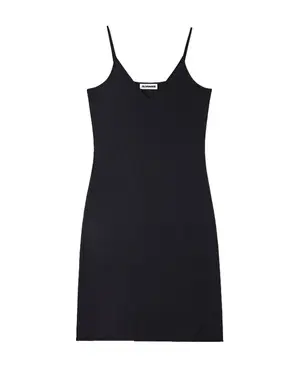 JIL SANDER V-neck Sleeveless Slip Mini Dress