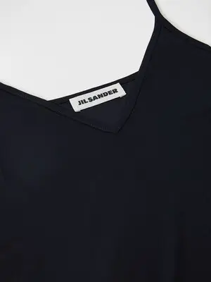 JIL SANDER V-neck Sleeveless Slip Mini Dress
