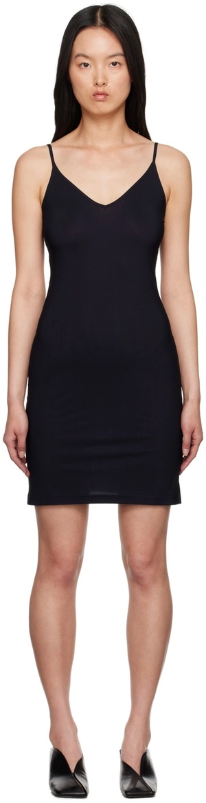 JIL SANDER V-neck Sleeveless Slip Mini Dress