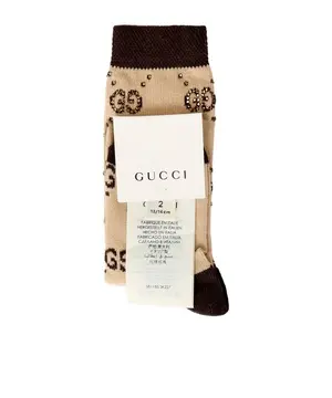 Gucci Gucci Printed Crew Socks White