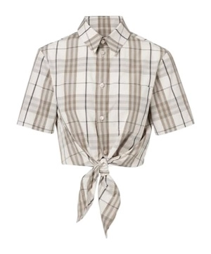 Burberry Check Cotton Shirt - White