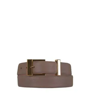Khaite Khaite Manhattan Gold-Tone Buckle Belt Light Brown