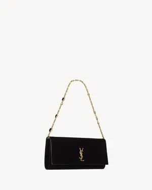 Saint Laurent Kate Clutch In Velvet