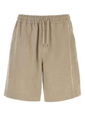 Giorgio Armani Dove Grey Linen Bermuda Shorts - Gray