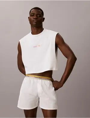Calvin Klein Pride Crop Muscle Tank - White