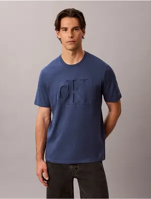 Calvin Klein Embossed Monogram Classic T-shirt - Dark Denim