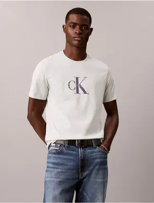 Calvin Klein Monologo Tee - Sky Gray