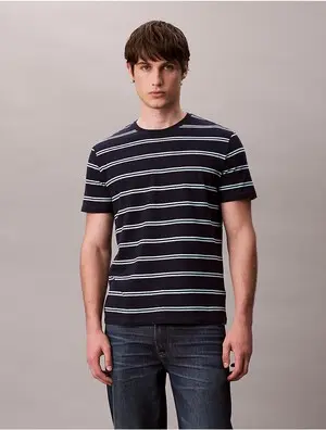 Calvin Klein Liquid Touch Stripe Crewneck T-shirt