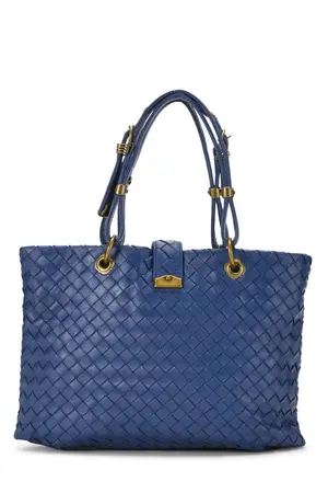 Bottega Veneta Intrecciato Capri Tote - Blue