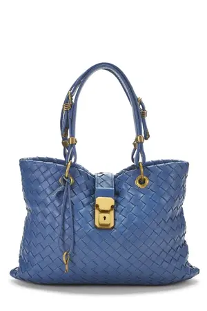 Bottega Veneta Intrecciato Capri Tote - Blue