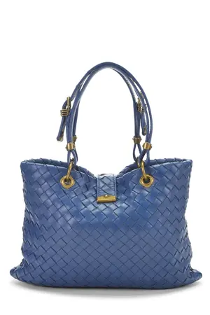 Bottega Veneta Intrecciato Capri Tote - Blue
