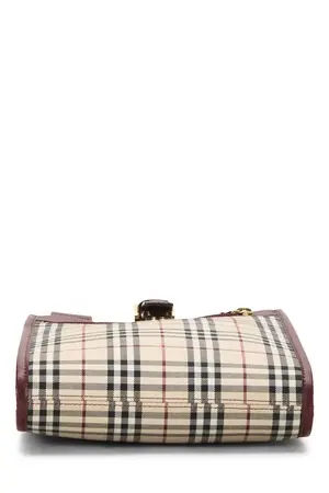 Burberry House Check Jacquard Crossbody - Burgundy