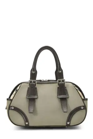 Burberry Check Bowler Handbag - Brown