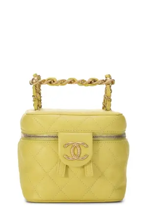 Chanel Calfskin Vanity Case - Yellow