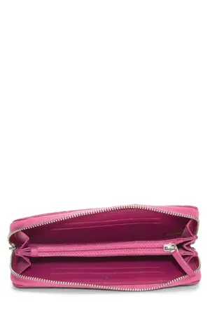 Chanel Quilted Lambskin Compact Zip Around Wallet