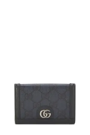 Gucci Gg Supreme Marmont Card Case - Navy